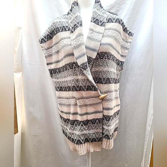 Chaps | Sweaters | Chaps Womens Boho Cardigan Size Xl Beigegrey Sweater ...